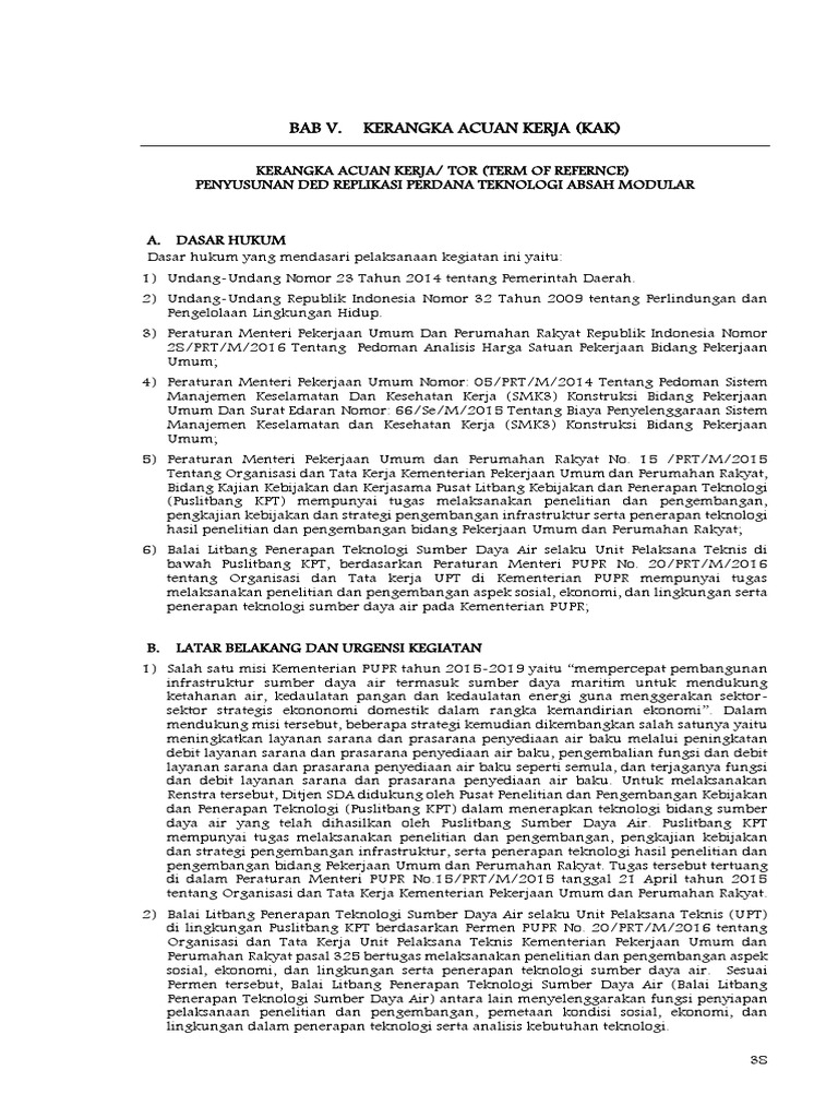 Kerangka Acuan Kerja ABSAH Modular | PDF | Sains & Matematika