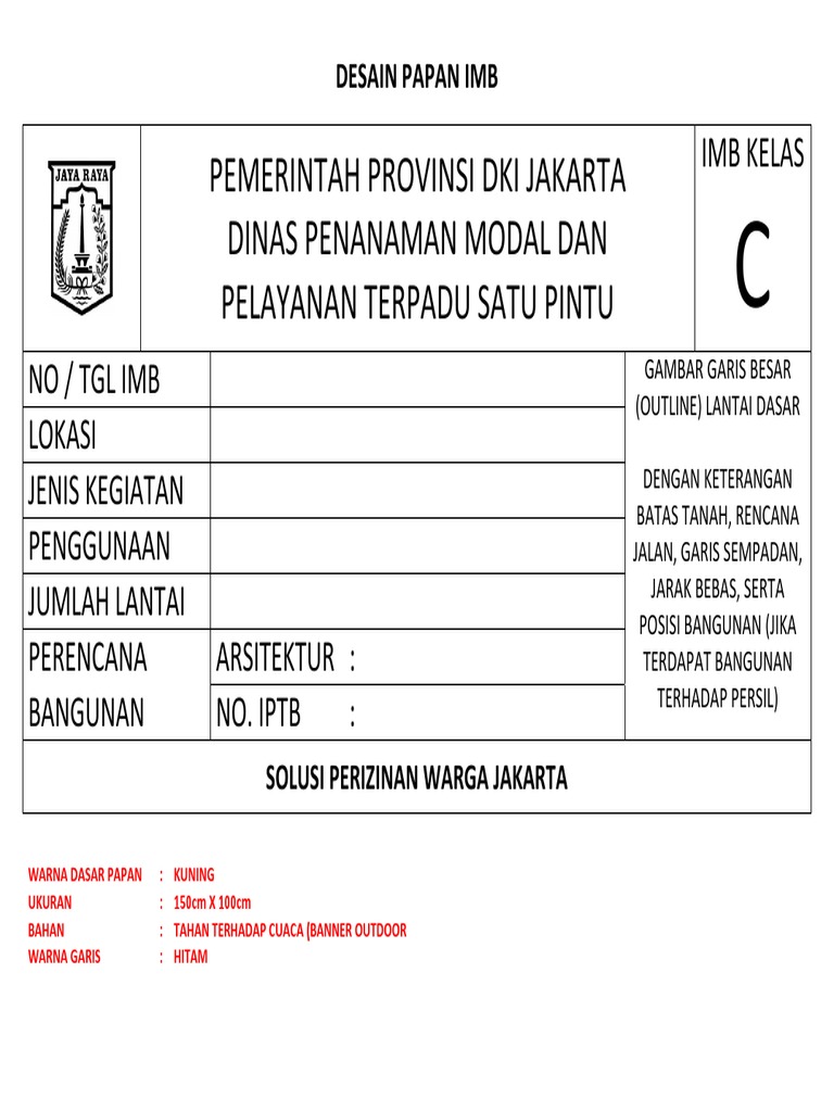 Desain Papan Imb Kecamatan | PDF