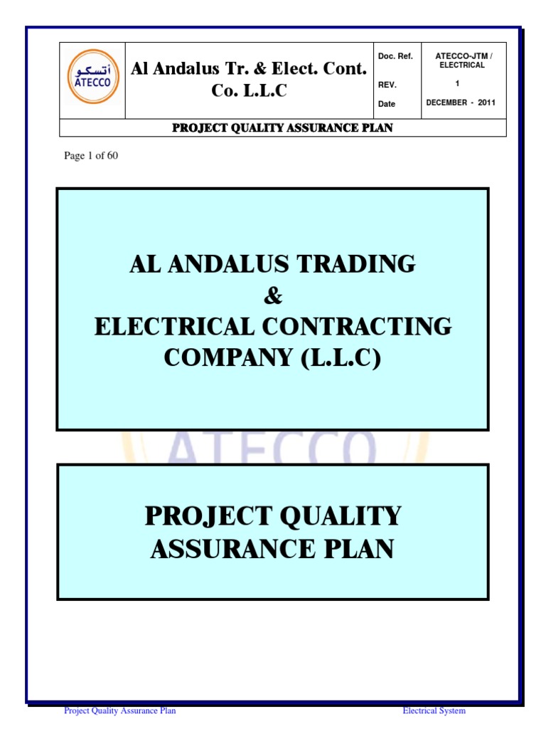 Dokumen - Tips - Project Quality Assurance Plan Quality Planpdf The Project Quality Assurance ...