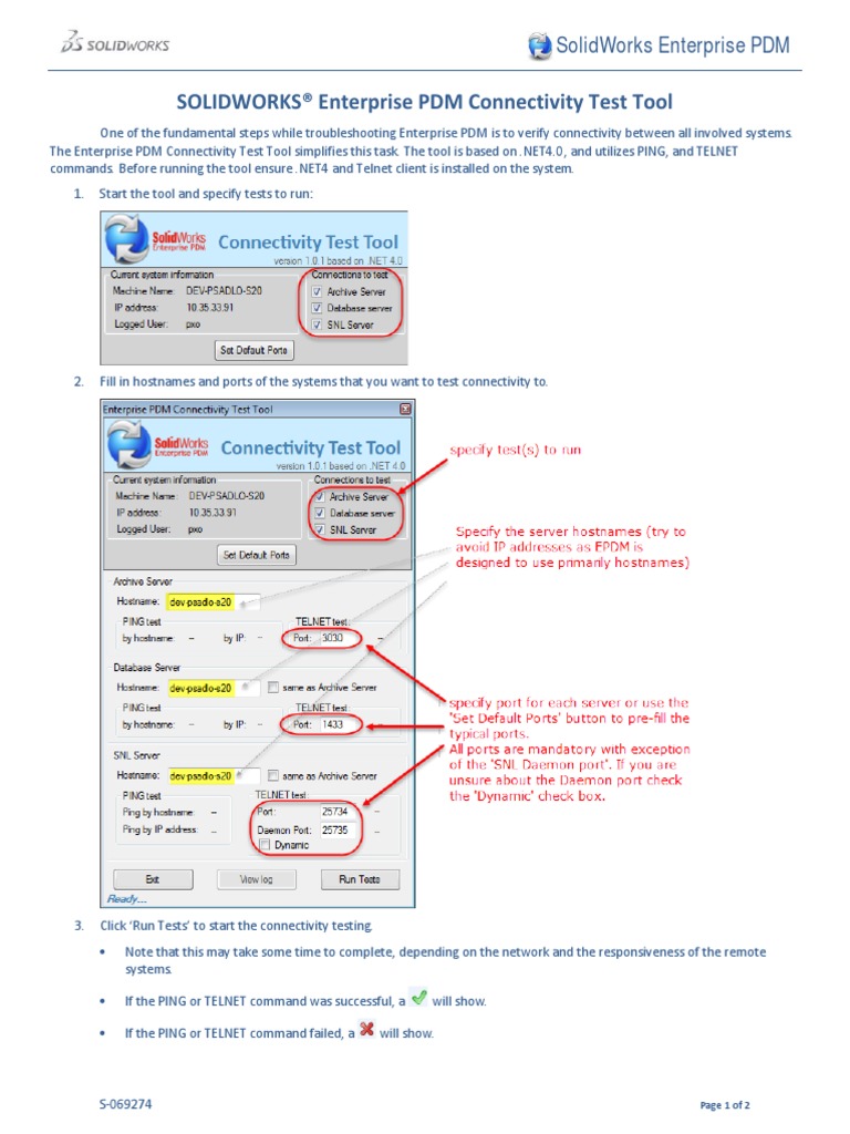 S-069274 - EPDM Connectivity Test Tool Instructions | PDF | Windows ...