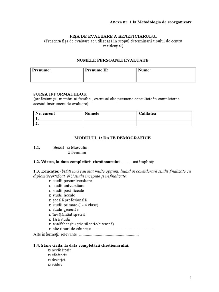 05.09-FISA-EVALUARE Psihologica | PDF