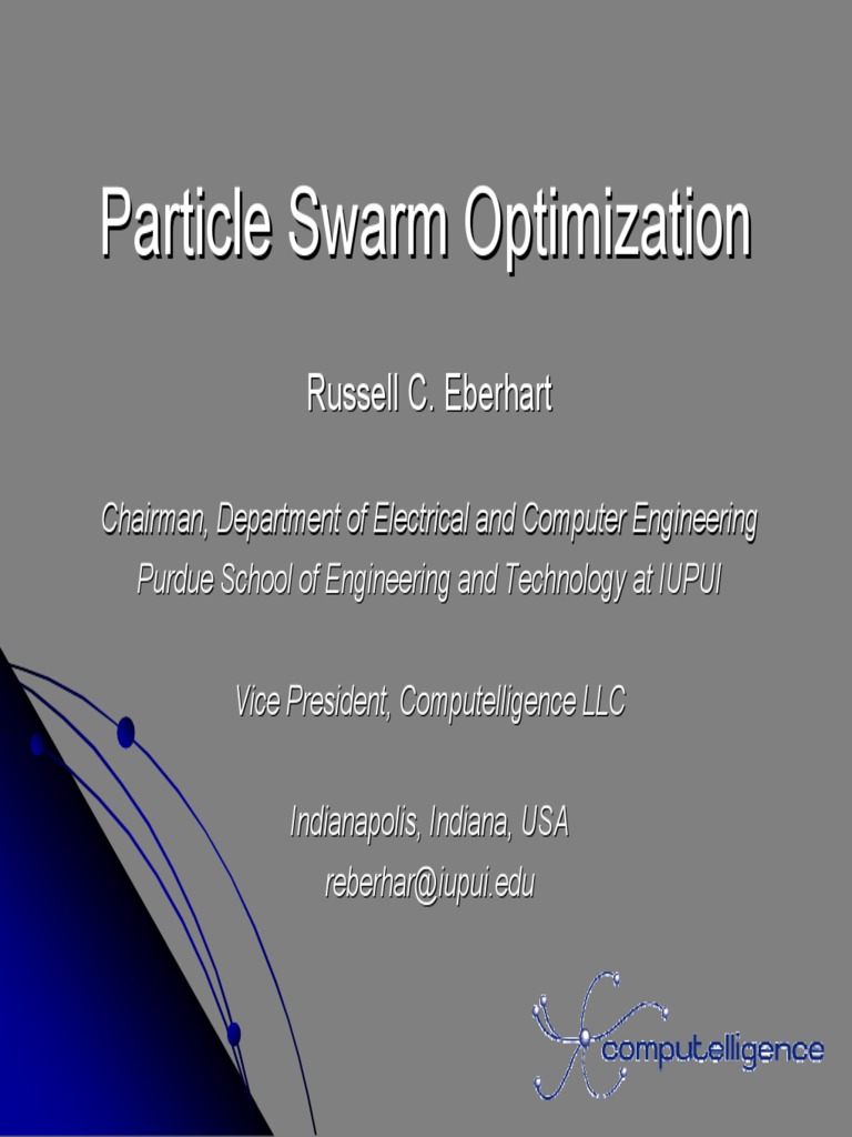 Particle Swarm Optimization Pdf Artificial Neural Network Mathematical Optimization
