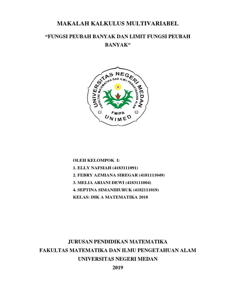 Kalkulus Multivariabel: Fungsi & Limit | PDF