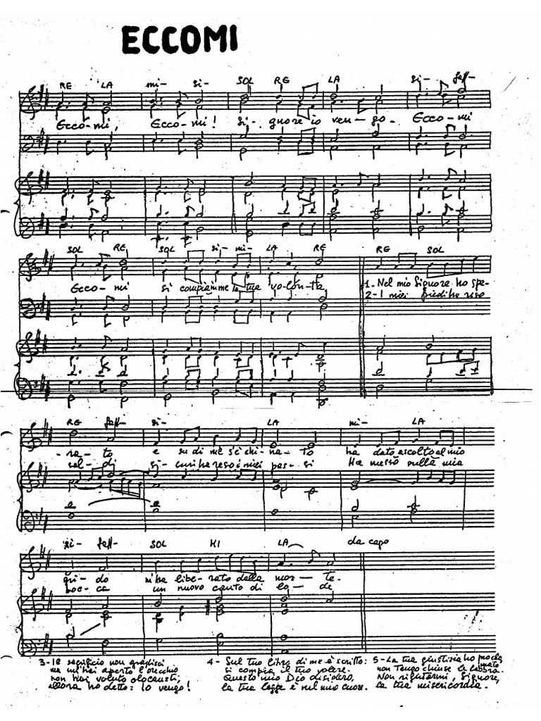 Eccomi (Frisina) PDF | PDF