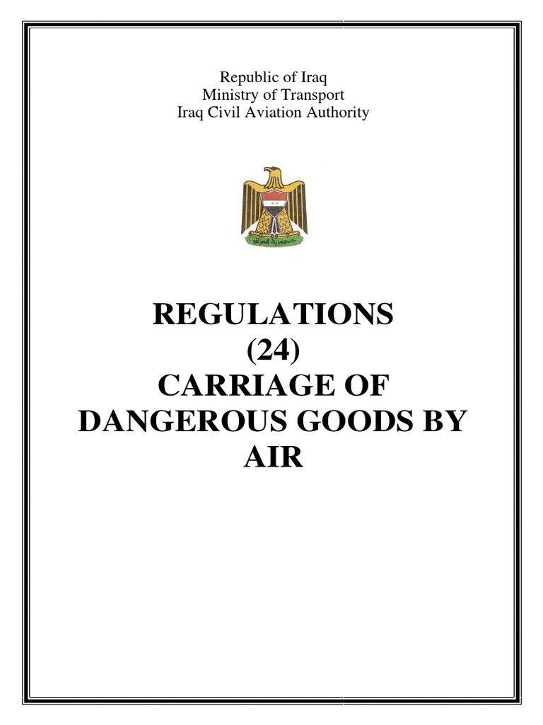 Dangerous Goods Regulations No 24 | PDF | Dangerous Goods | Cargo