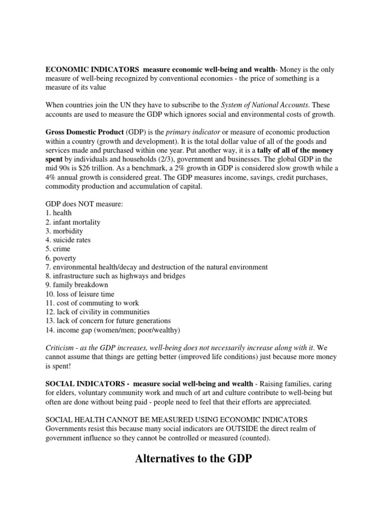 GDP and GPI PDF | Download Free PDF | Gross Domestic Product | Economic ...