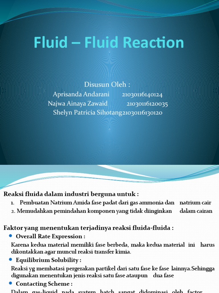 KELOMPOK 1 - Fluid - Fluid Reaction | PDF