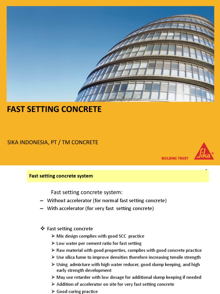 Fastcrete Recommendations | PDF | Building Technology | Concrete