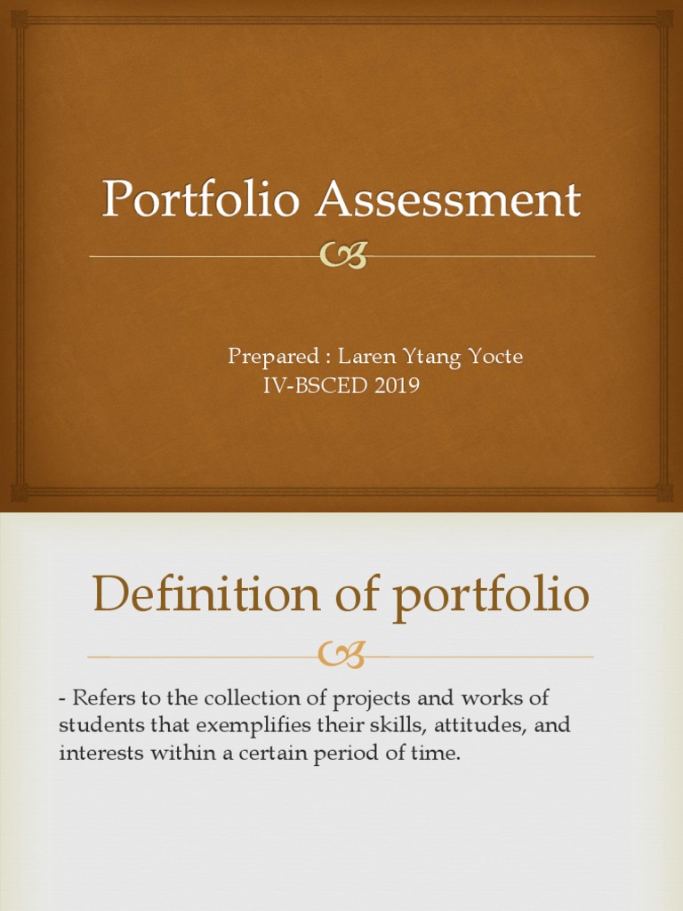 Portfolio Assessment | PDF | Educational Assessment | Educational ...