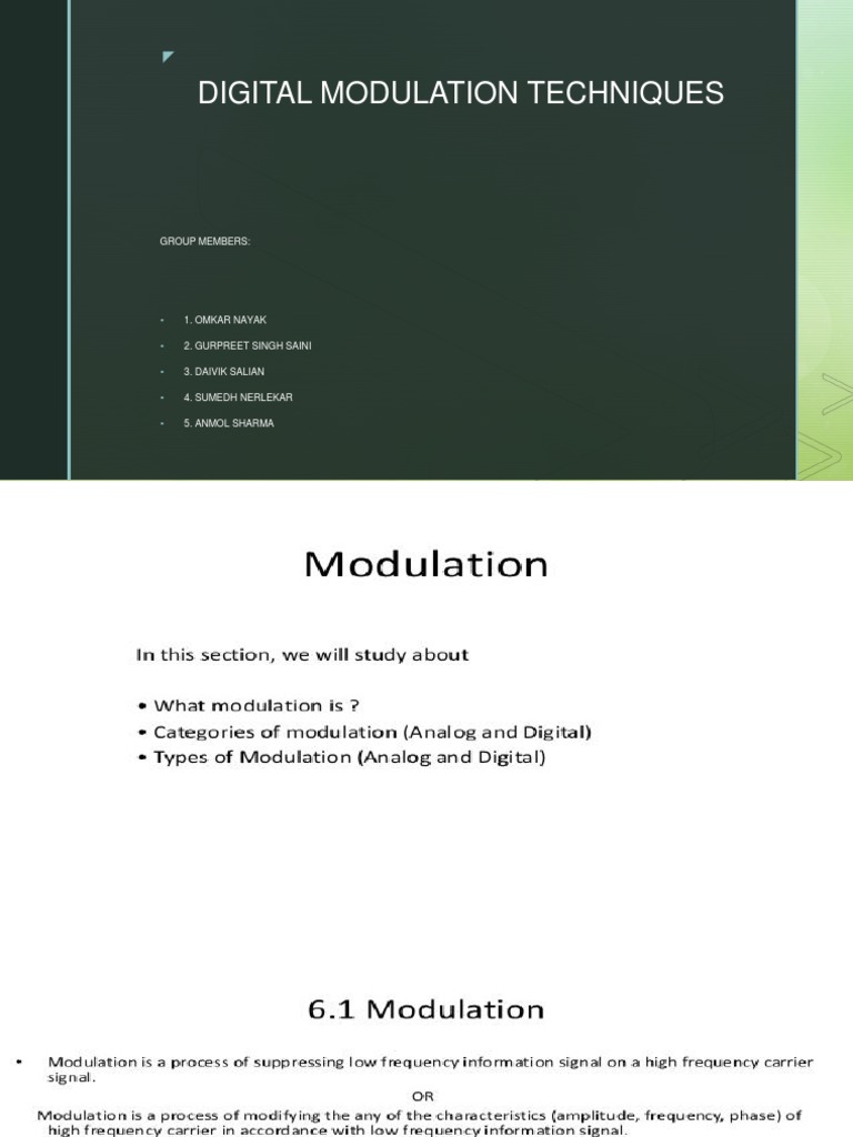 Digital Modulation Techniques | PDF