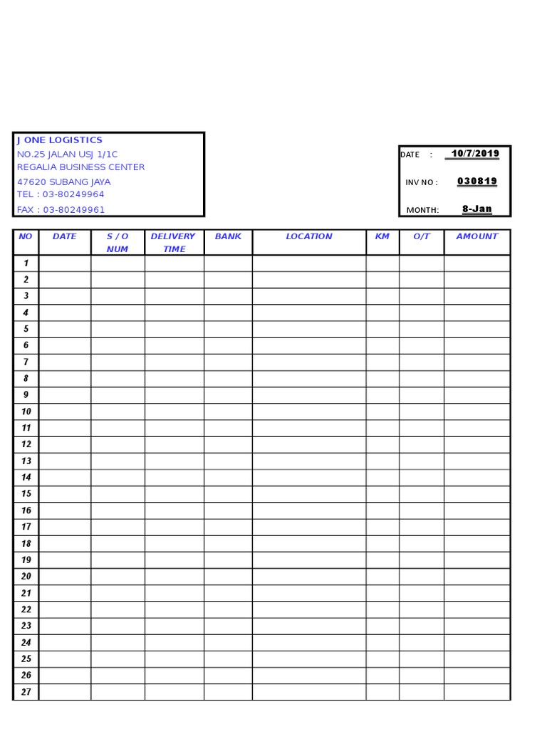 J One Logistics: No.25 Jalan Usj 1/1C Regalia Business Center 47620 ...