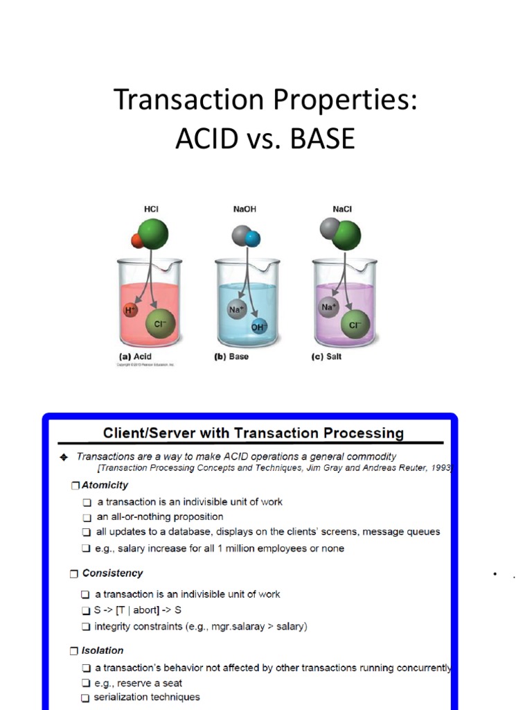 Transaction Properties: Acid vs. Base | PDF | Distributed Computing ...