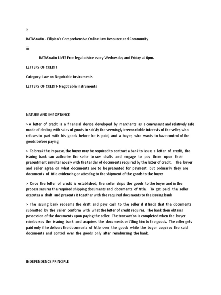 An In-Depth Explanation of Letters of Credit and the Key Parties ...