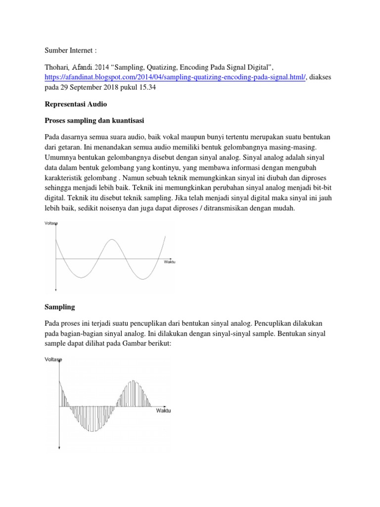 Proses Sampling Dan Kuantisasi | PDF