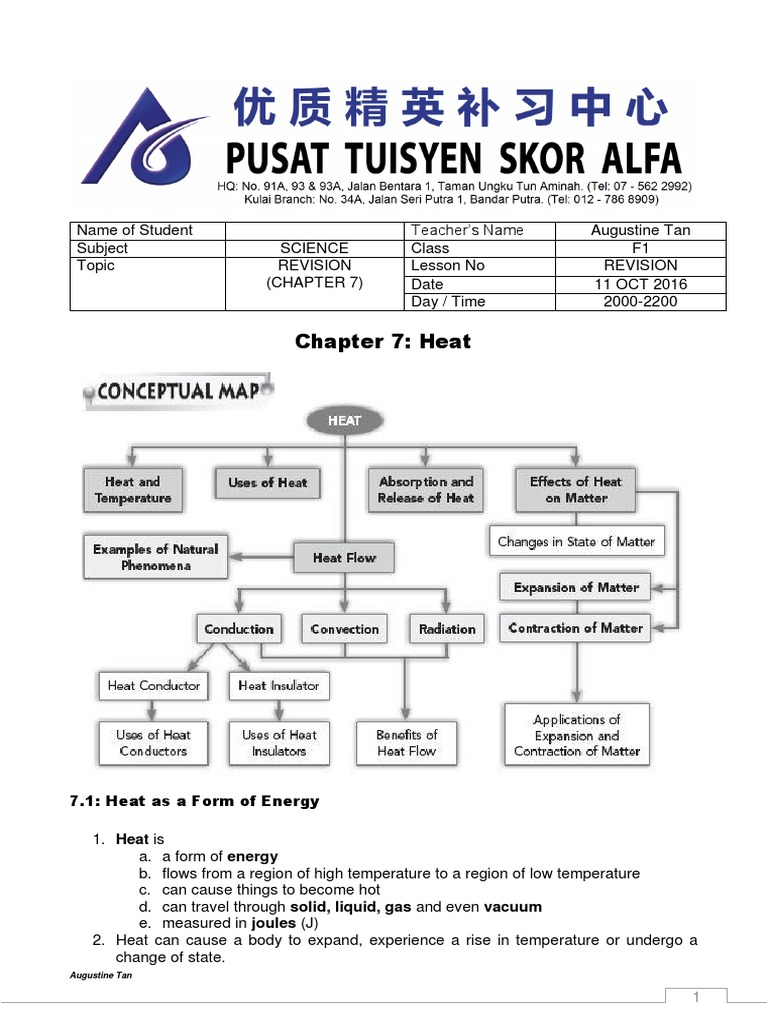Chapter 7: Heat: 7.1: Heat As A Form of Energy | PDF | Heat Transfer ...