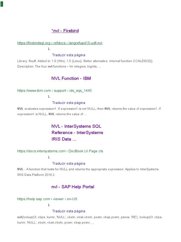 NVL - Firebird: Traduzir Esta Página | PDF | Gene Expression | Data ...