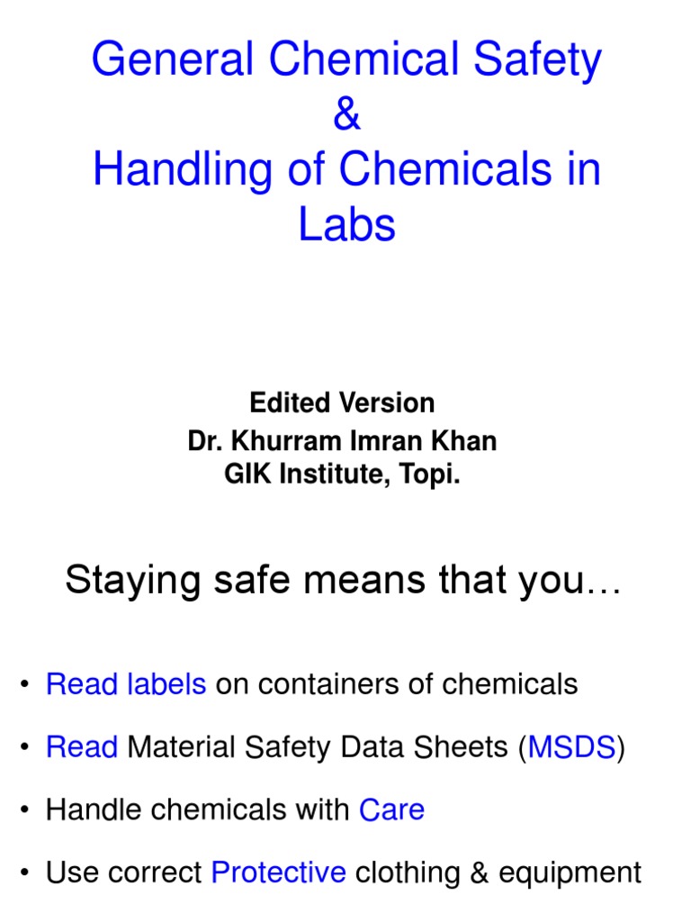 Lab Chemical Safety Guide | PDF | Toxicity | Solvent