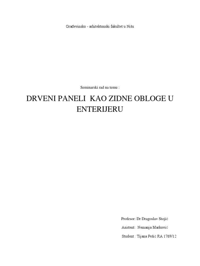 Drvene I Zidane Konstrukcije | PDF