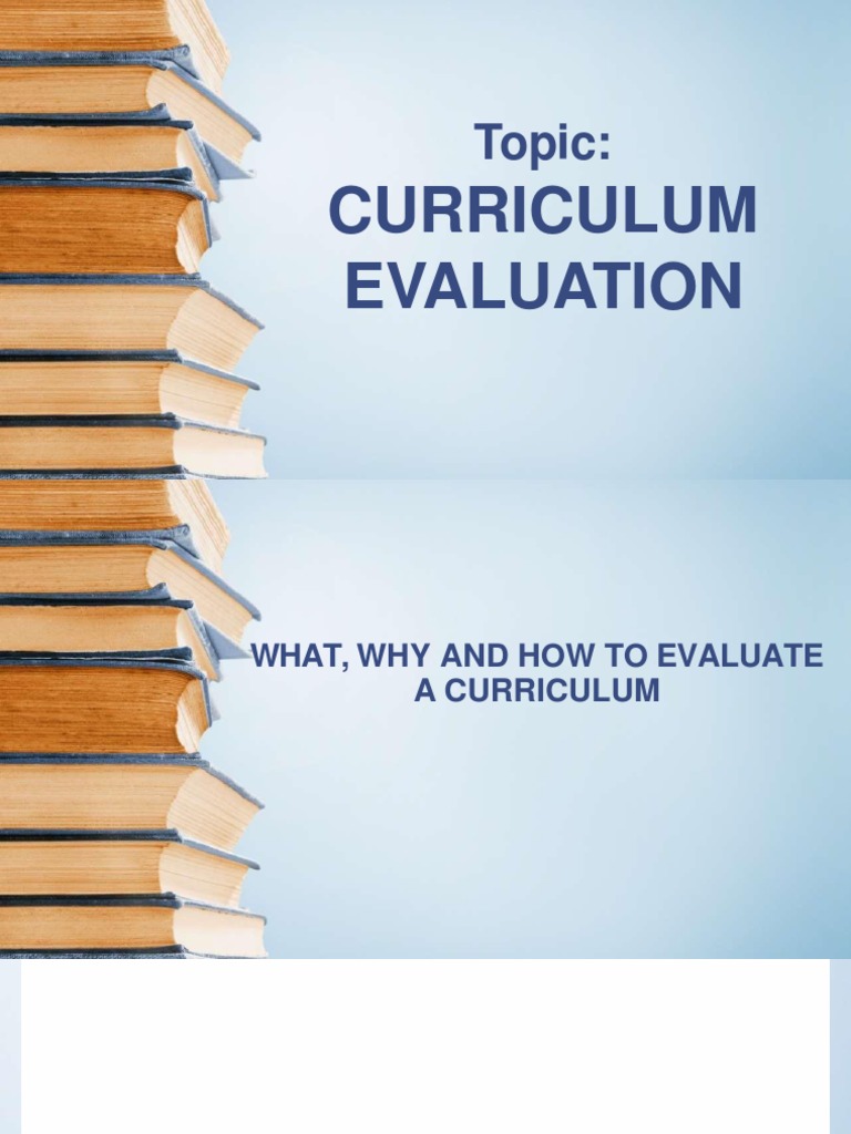 Curriculumevaluation 160114152516 | PDF | Evaluation | Curriculum
