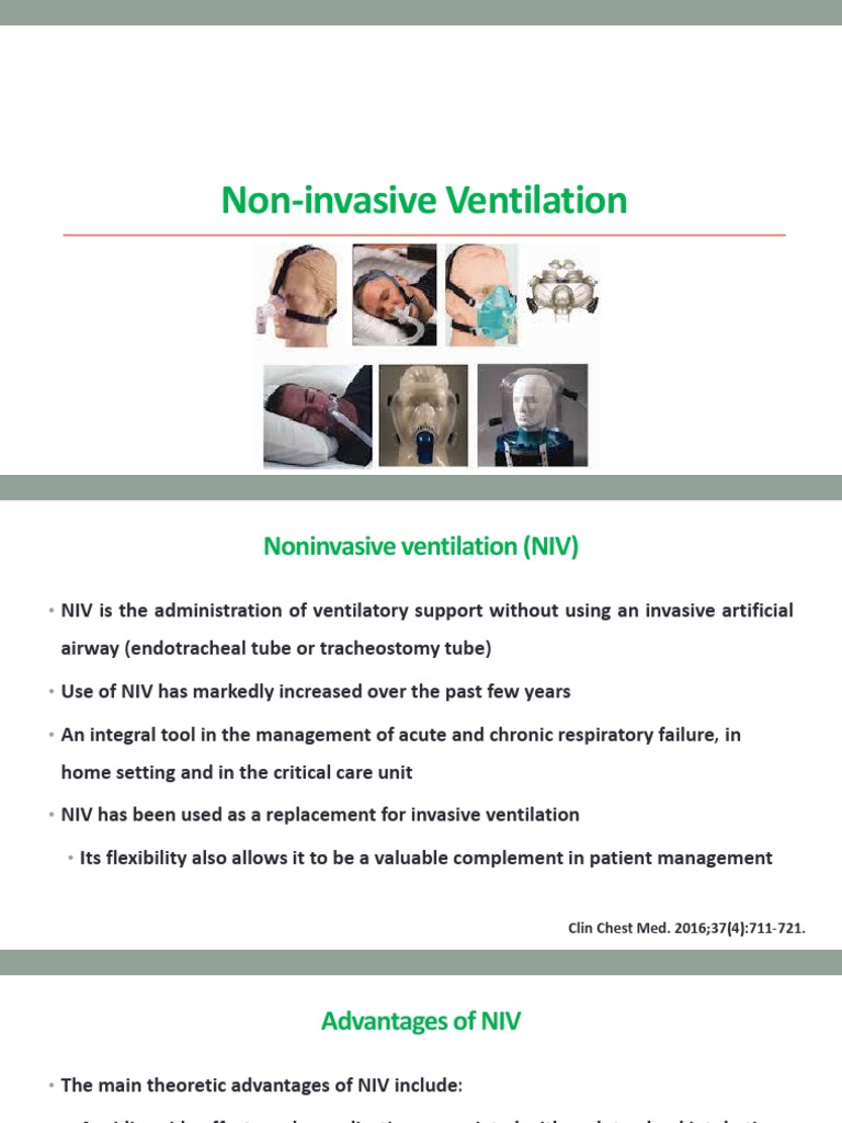 Non Invasive Ventilation | PDF | Breathing | Chronic Obstructive ...