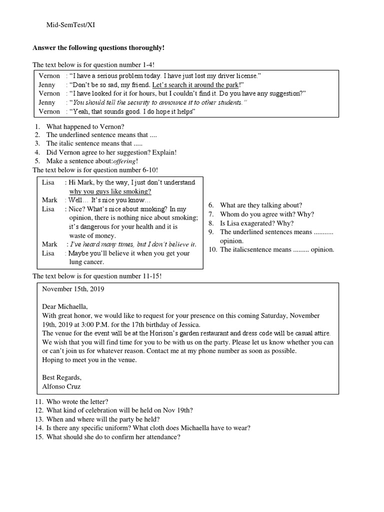 Answer The Following Questions Thoroughly! | PDF | Violence