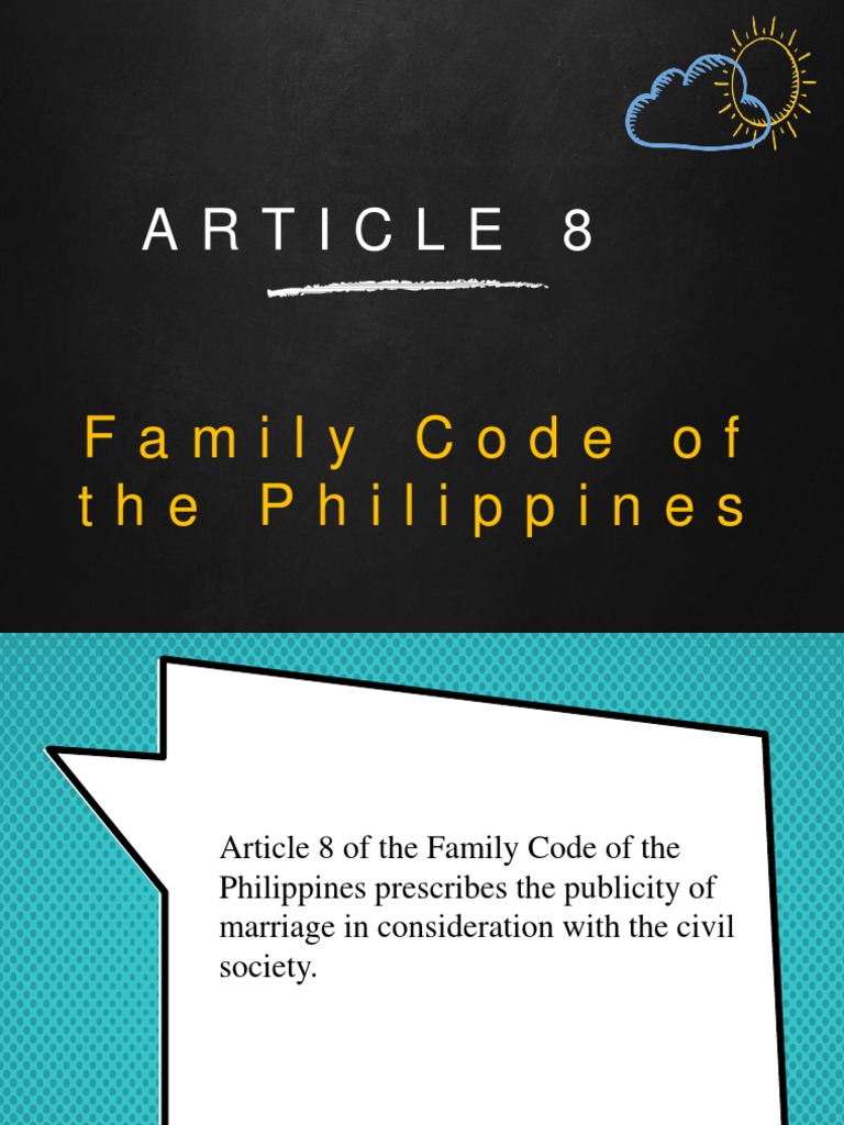 Article 8 of The Family Code | PDF