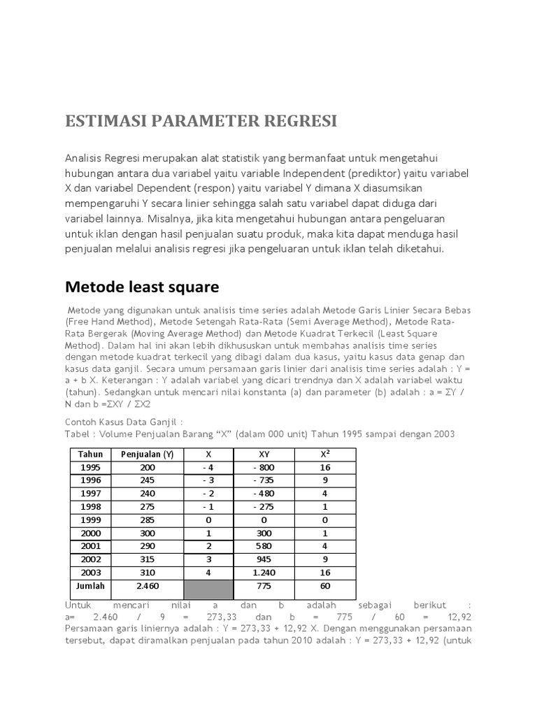 Estimasi Parameter Pdf