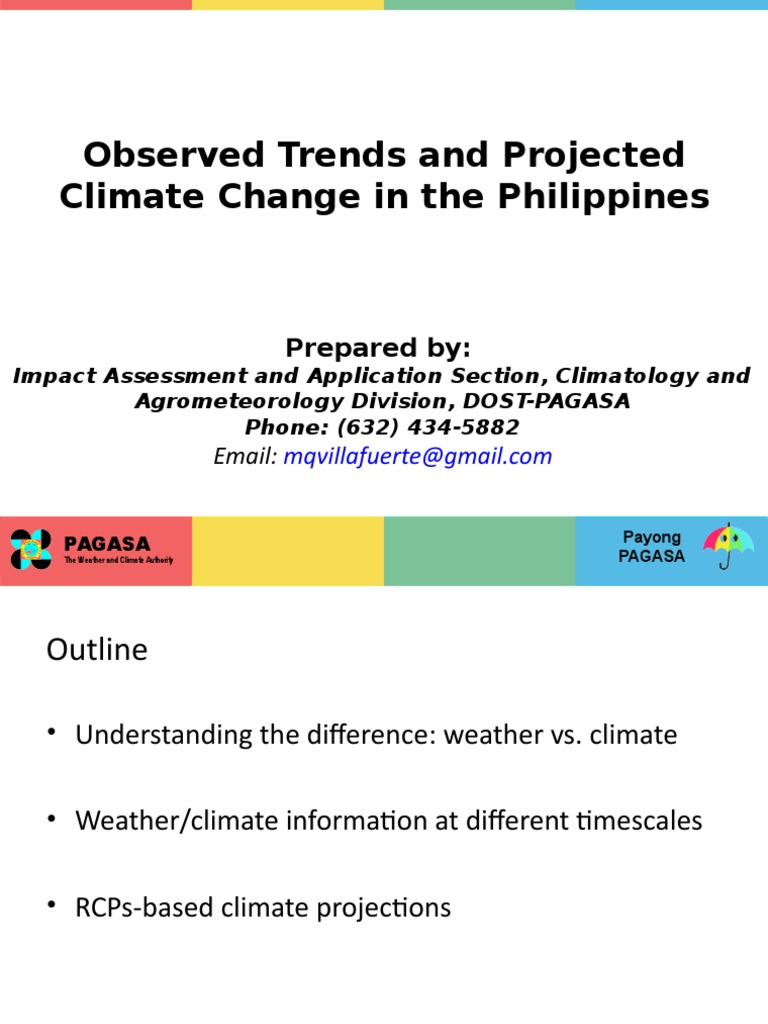 Observed Trends and Projected Climate Change in The Philippines | PDF ...