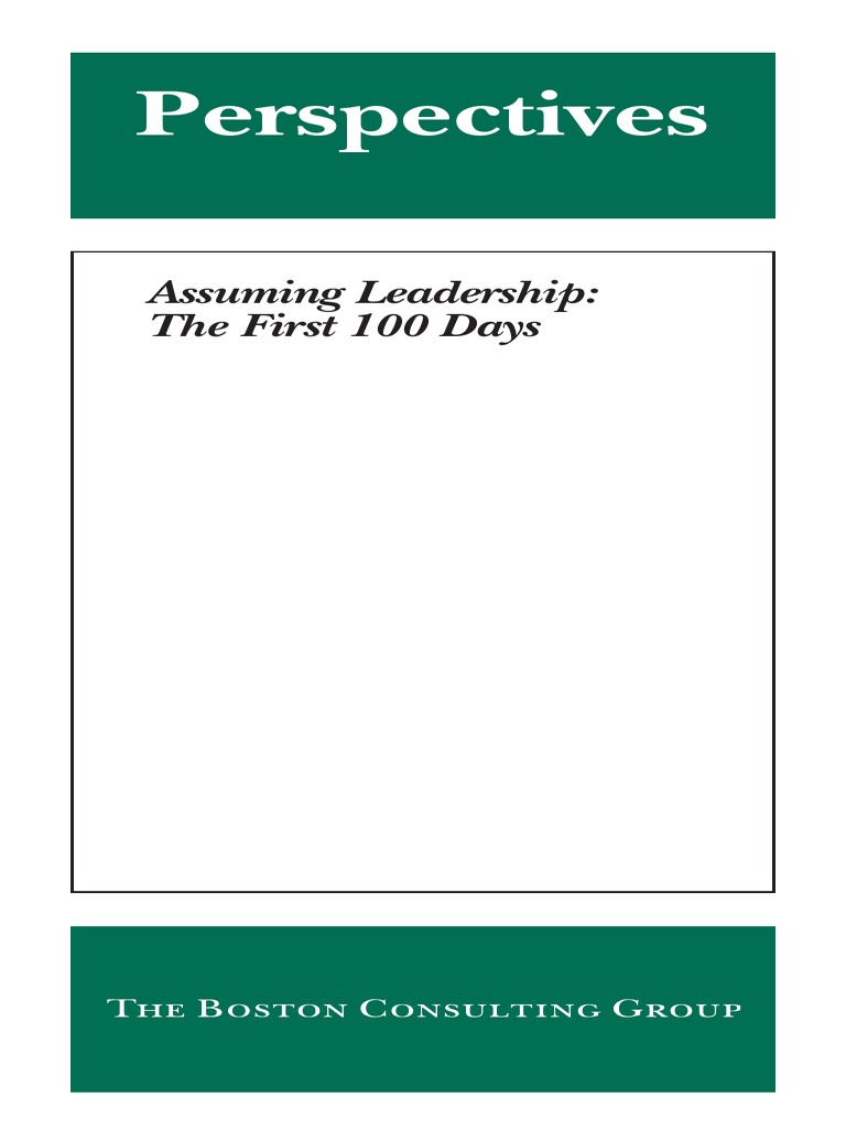 First 100 Days Leadership | PDF | Leadership | Business