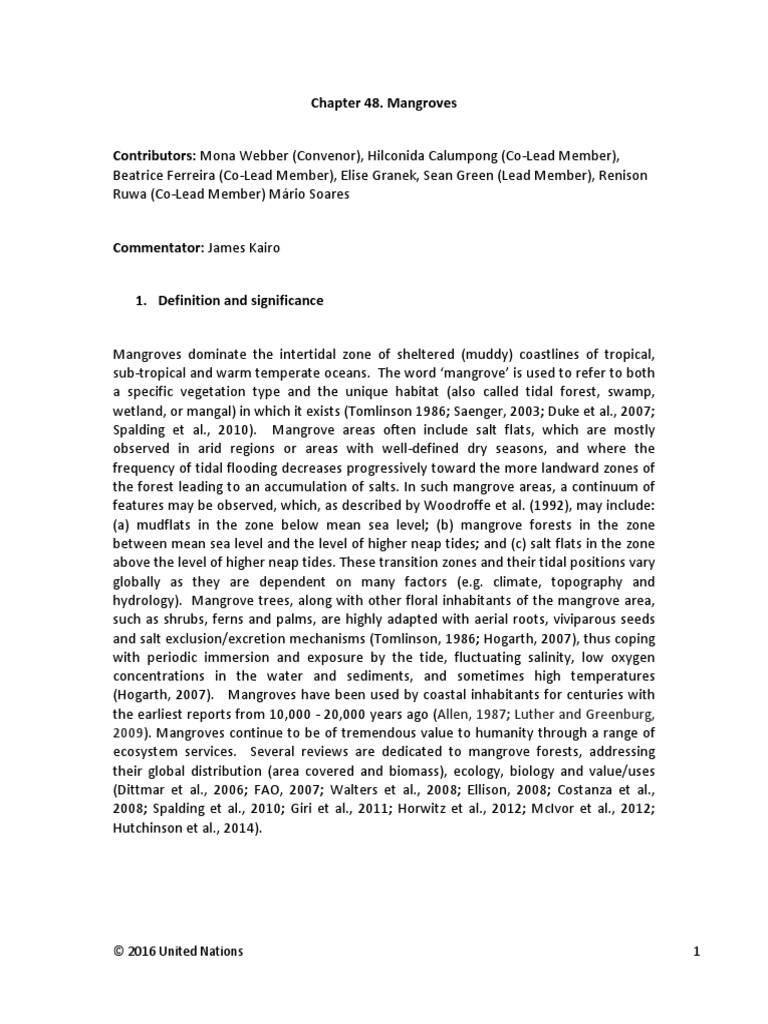 Chapter 48 Mangroves | PDF | Mangrove | Restoration Ecology