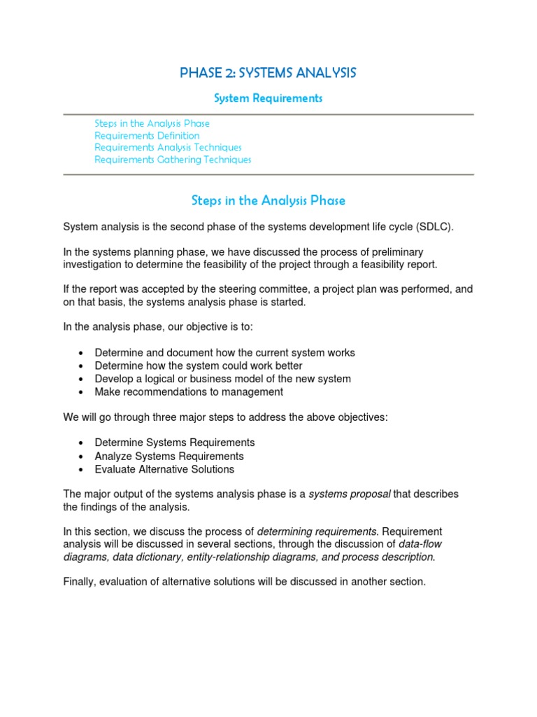 Systems Analysis Guide | PDF | Questionnaire | Computing
