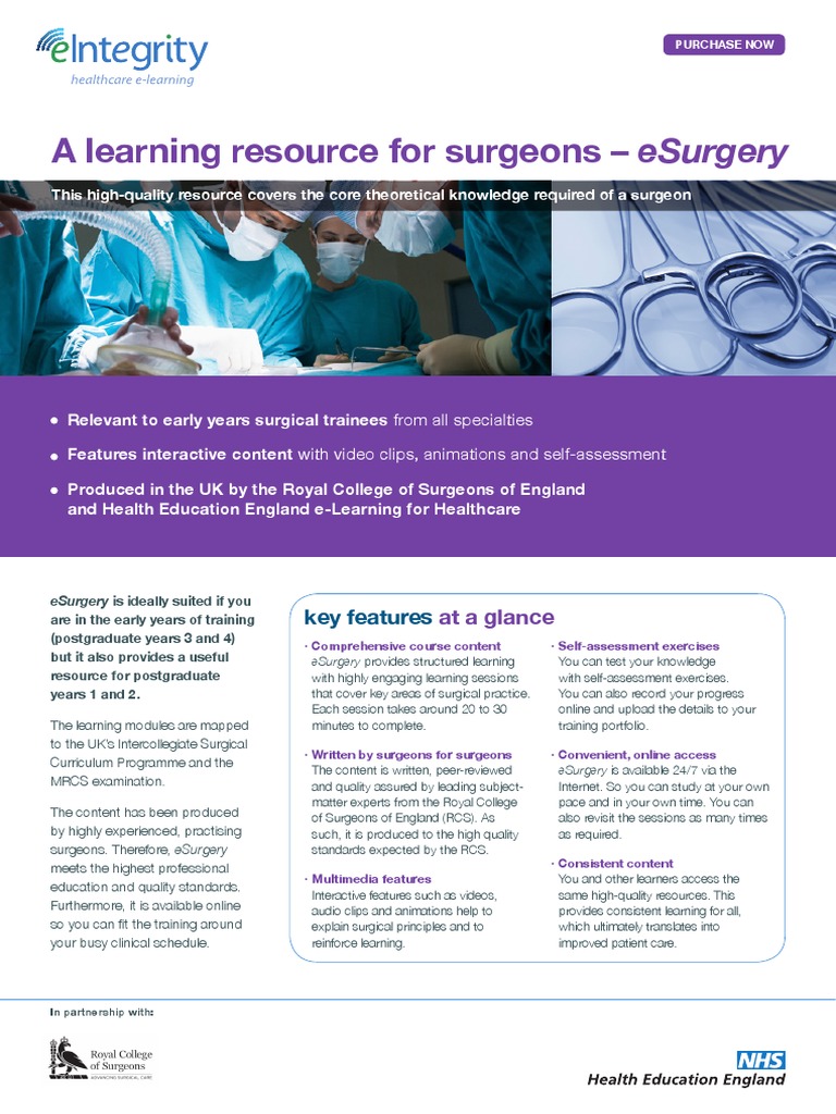 A Learning Resource For Surgeons - Esurgery: Key Features | PDF ...
