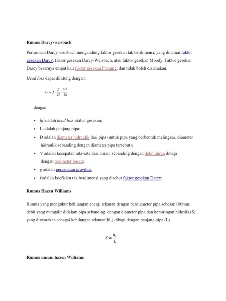 Rumus Darcy | PDF