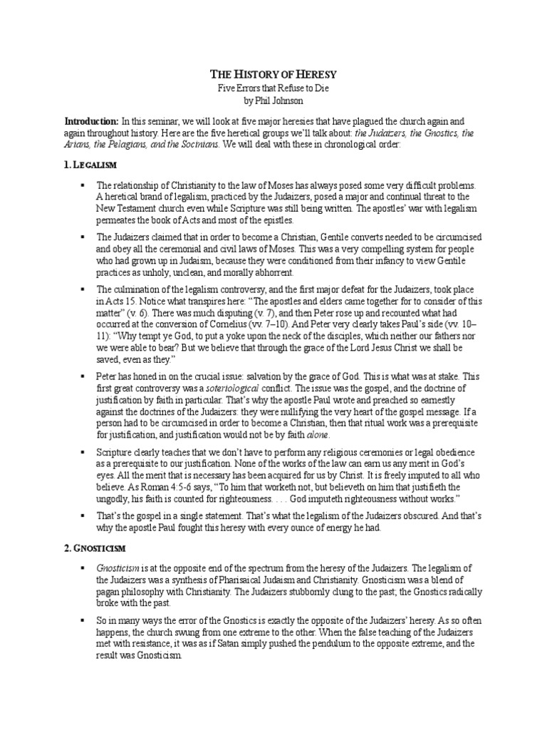 The History of Heresy PDF | PDF | Arianism | Christian Church