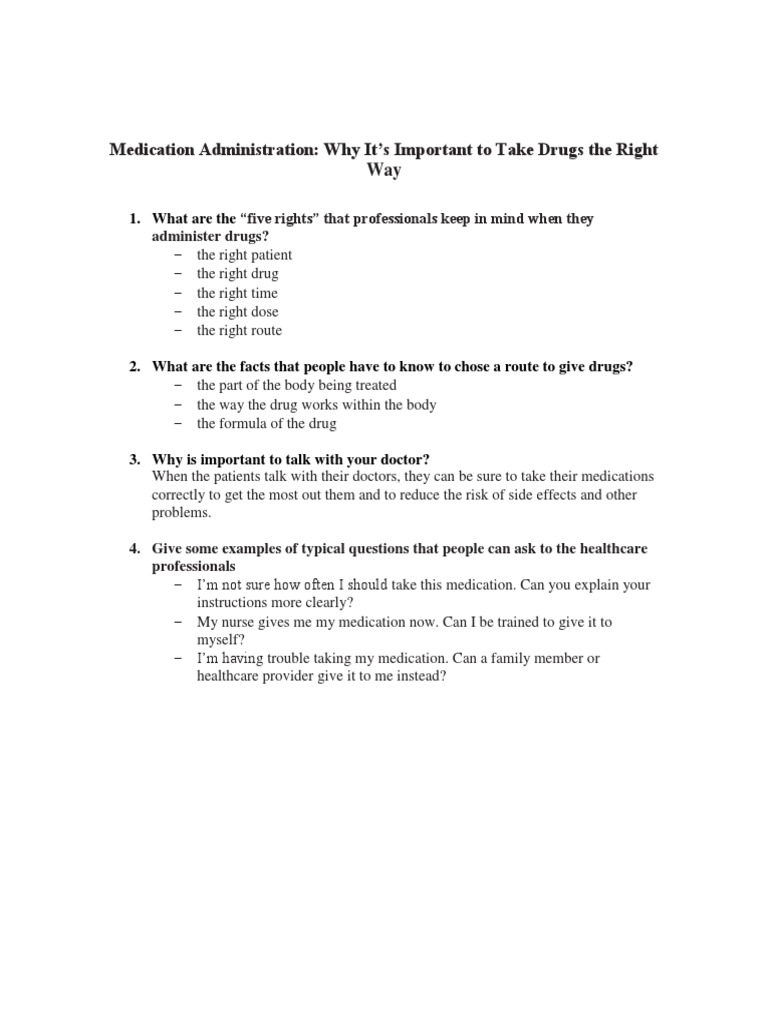 Medication Administration: Why It's Important To Take Drugs The Right ...