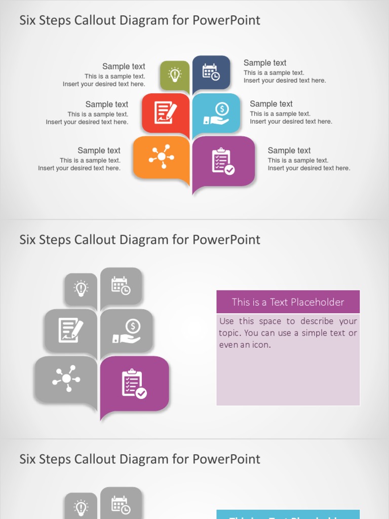 Creating a Six Step Callout Diagram in PowerPoint: A Visual Guide | PDF ...