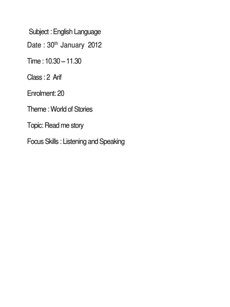 English Class: World of Stories | PDF