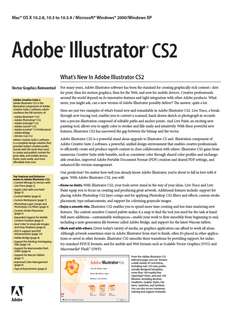 What's New in Adobe Illustrator CS2 | PDF | Adobe Illustrator | Adobe Photoshop