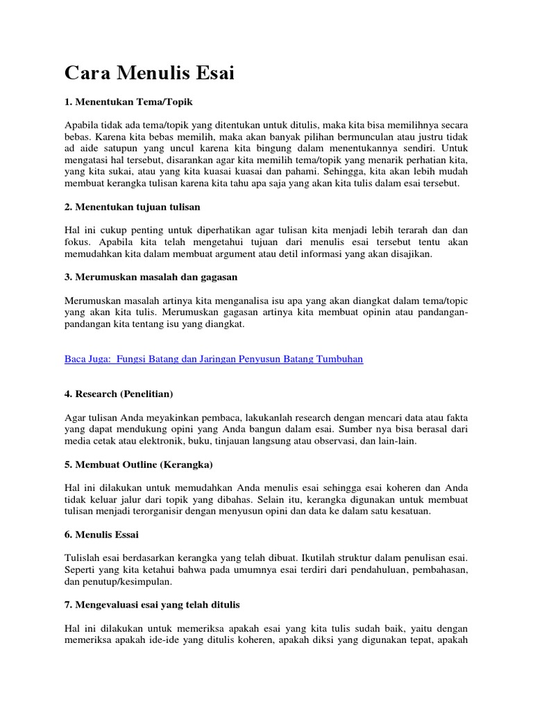 Cara Menulis Esai Pdf