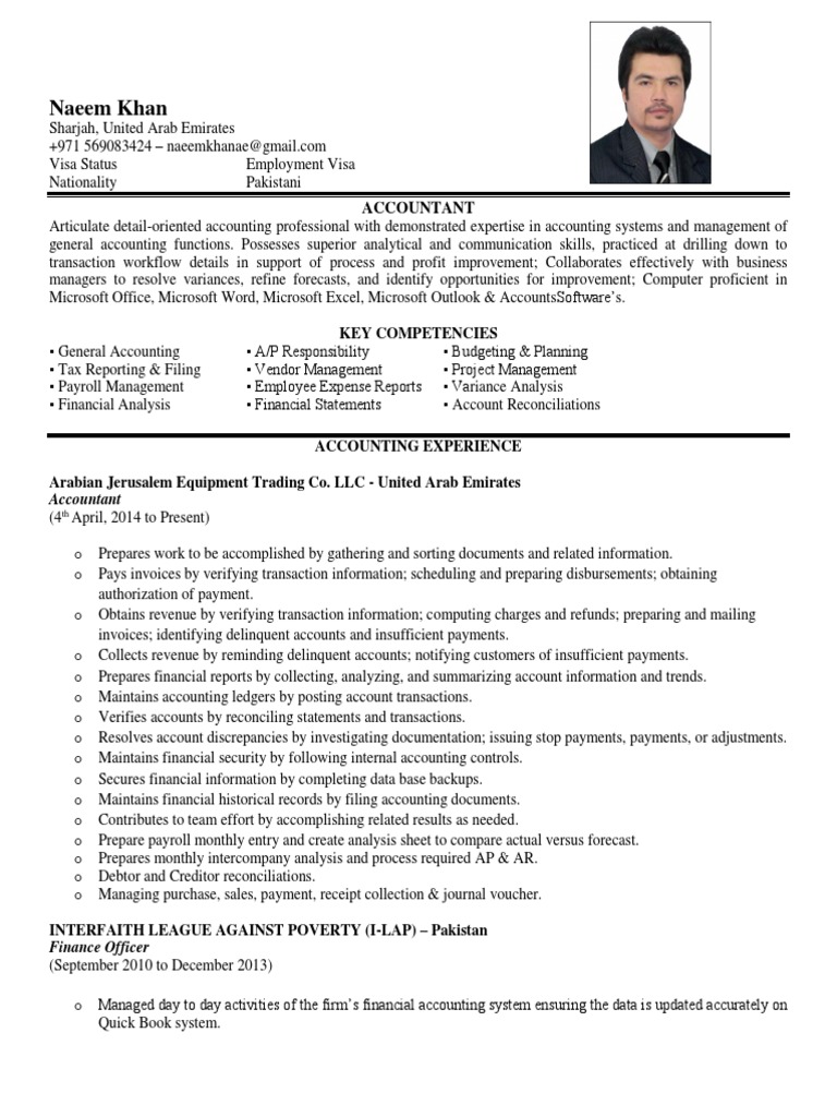Asim Khan CV | PDF | Payroll | Accounting