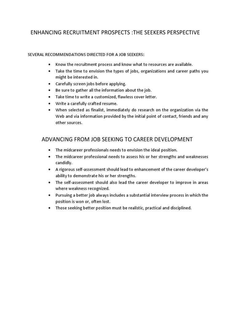 Job Seekers' Guide to Career Success | PDF | Career & Growth | Self ...