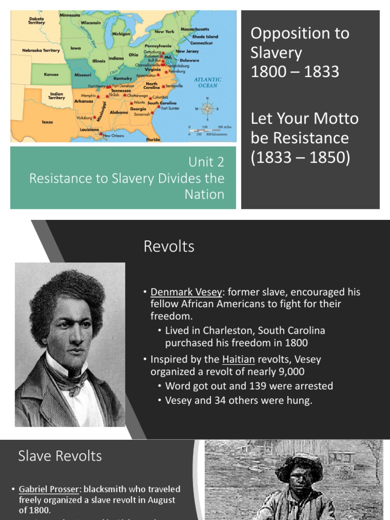 Resistance To Slavery | PDF | Abolitionism In The United States ...