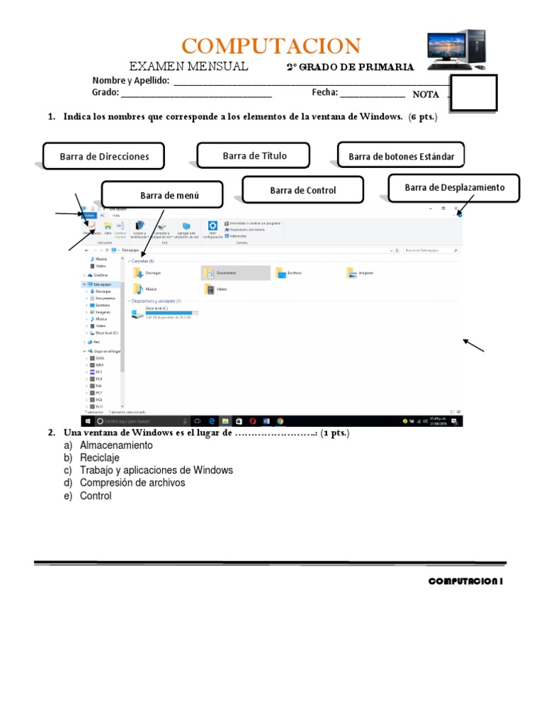 Examenes Computacion 1ro A 9no | PDF | Topología de la red | Internet