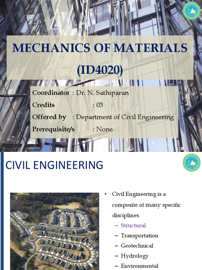 Mechanics of Materials (ID4020) | PDF | Stress (Mechanics) | Strength ...