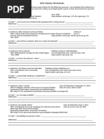 APA Citation Worksheet Answer Key | PDF | Social Science
