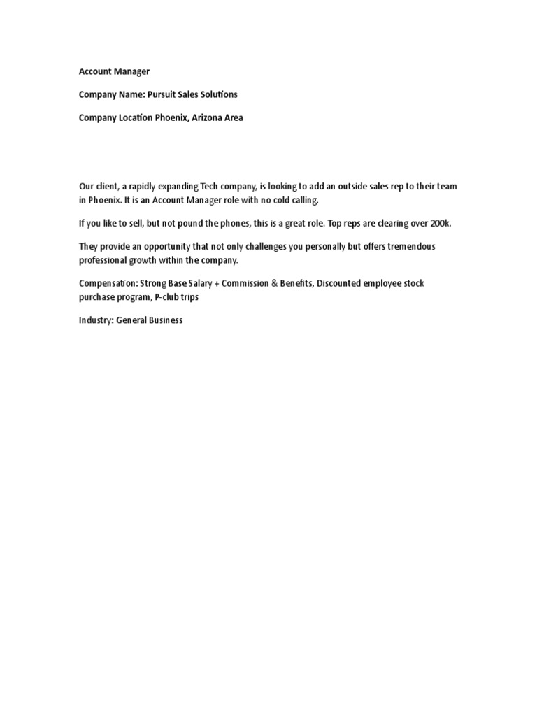 Pursuit Sales Solutions | PDF