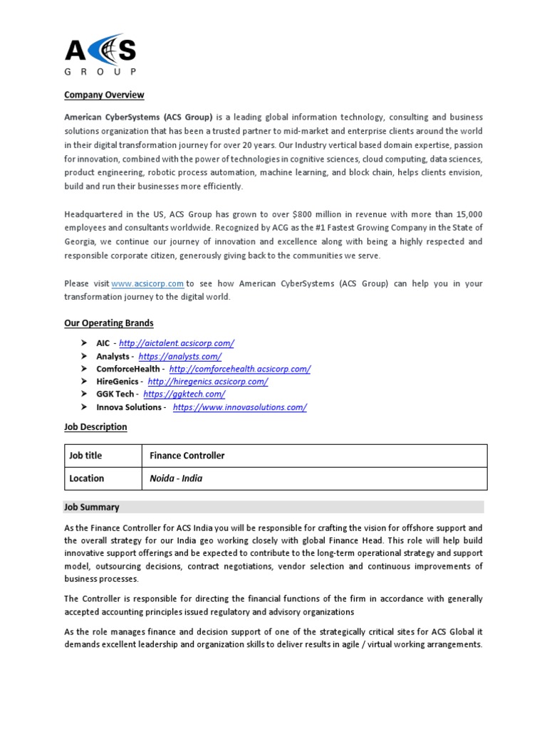 Company Overview | PDF | Accounting | Business