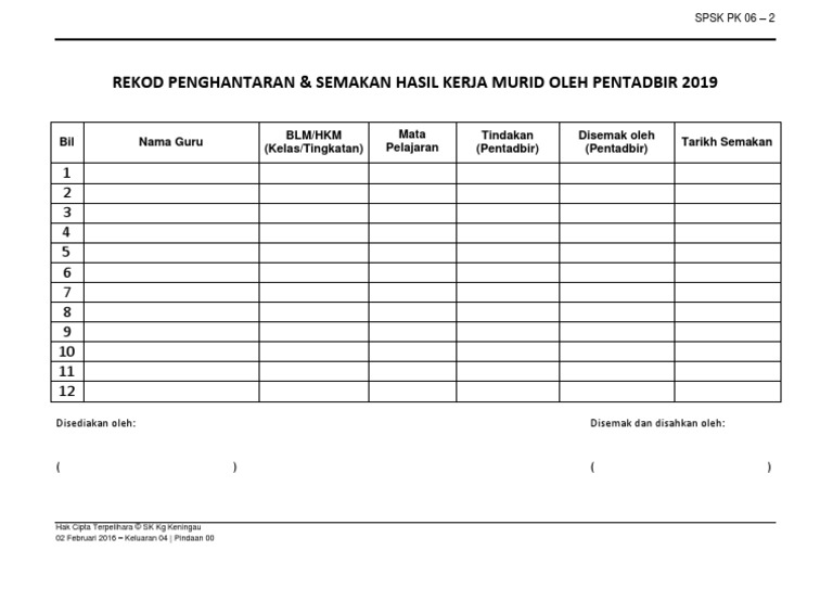 Rekod Penghantaran | PDF