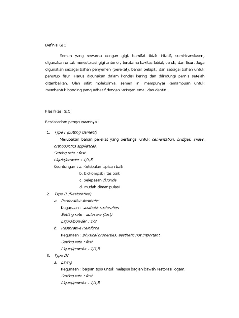 Panduan Lengkap GIC: Definisi, Klasifikasi, dan Indikasi | PDF | Seni | Sains & Matematika