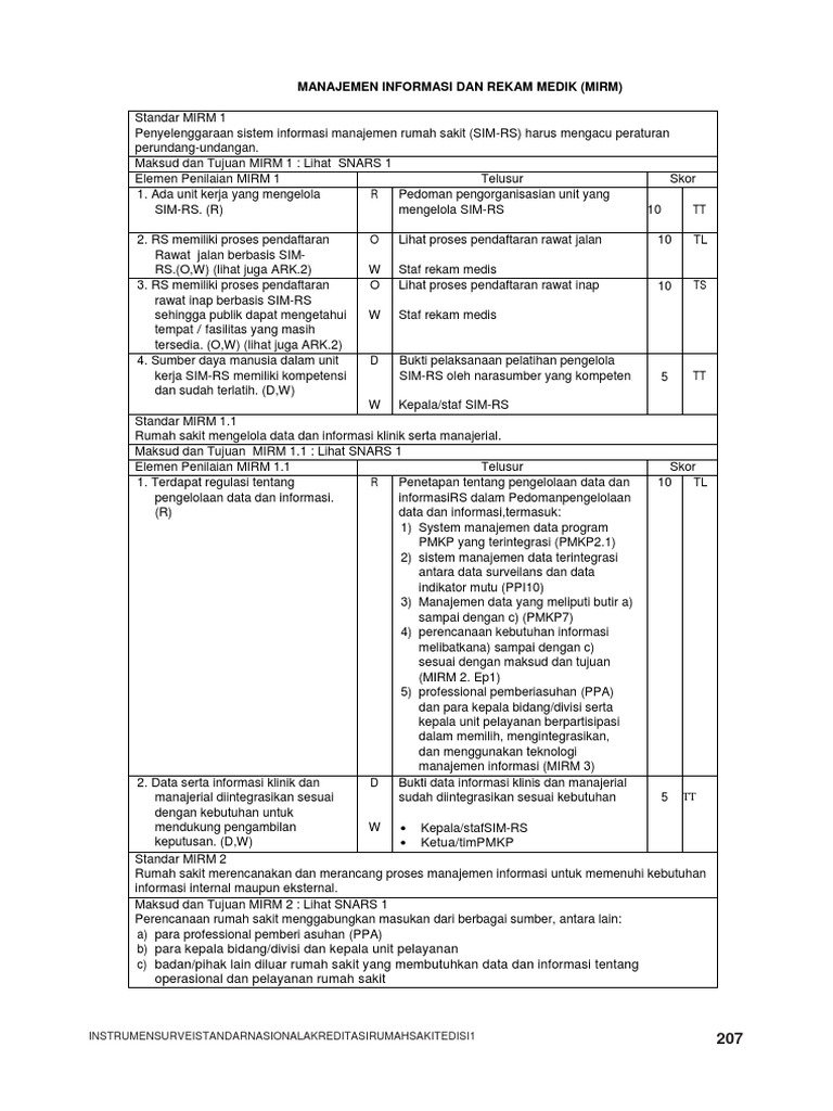 Instrumen Snars Mirm | PDF | Komputer | Teknologi & Rekayasa